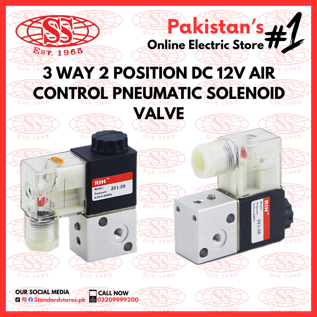 3 Way 2 Position Air Control Pneumatic Solenoid Valve — Standard ...
