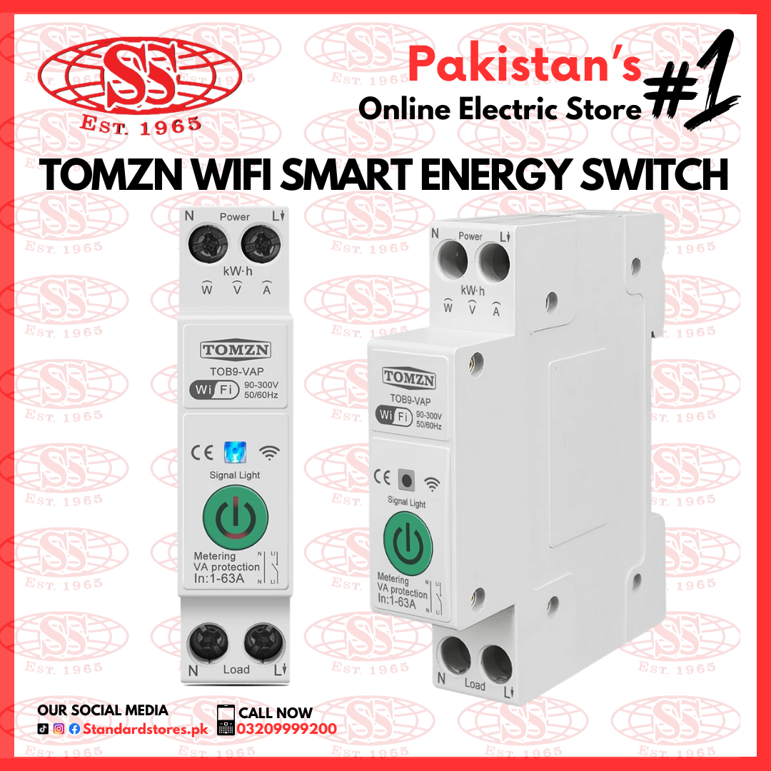 TOB9-VAP Tomzn Wifi Smart Energy Switch 63AMP — Standard Electric Co.