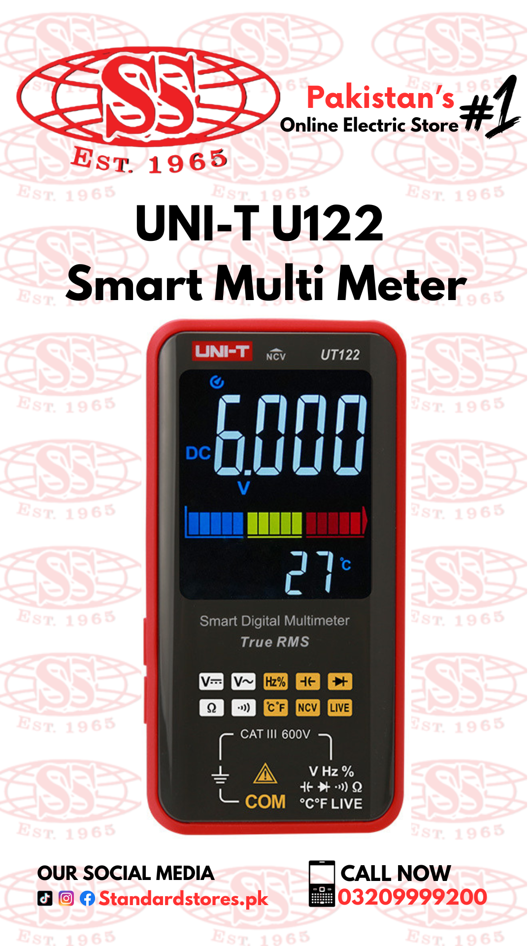 Digital Smart Multimeter UNI-T UT122 — Standard Electric Co.