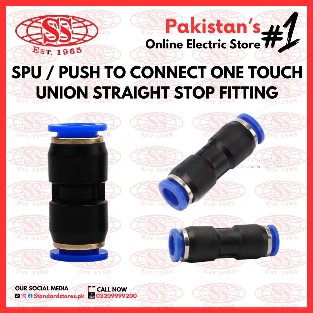 SPU / Push to Connect One Touch Union Straight Stop Fitting — Standard ...