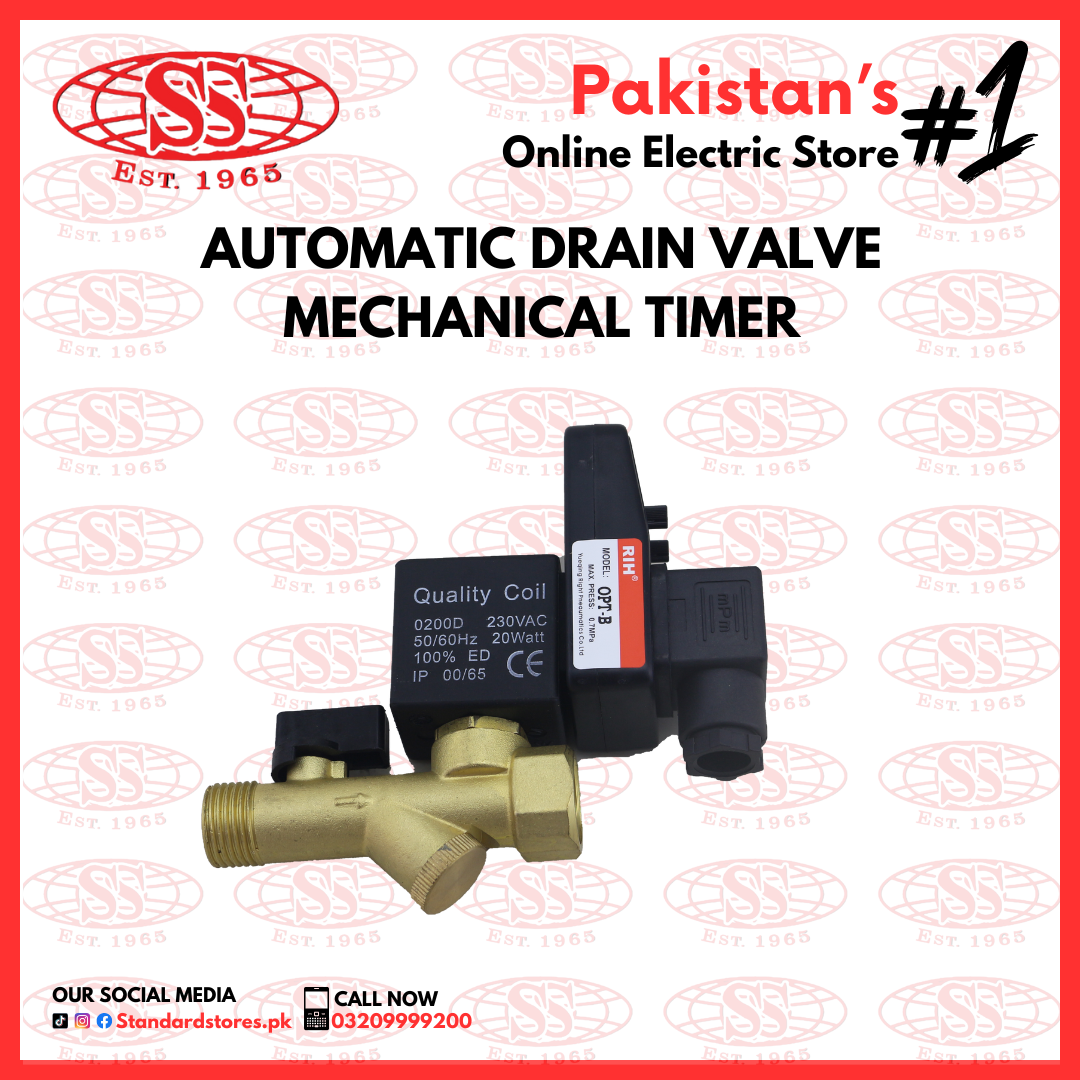 Automatic Drain Valve with Mechanical Timer — Standard Electric Co.