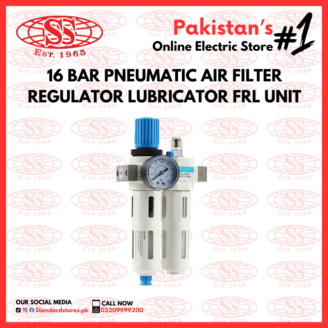 16 bar Pneumatic air Filter Regulator Lubricator FRL unit — Standard ...