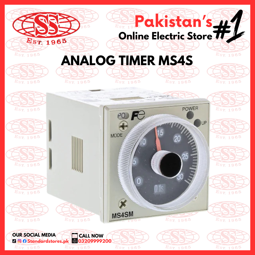 Analog Timer MS4S-A 0.1SEC-99HOURS (110V-220V AC) — Standard Electric Co.