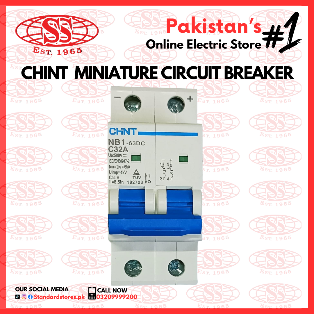 Chint Miniature Circuit Breaker (MCB) DC MCB NB1 20A 32A 63A — Standard Electric Co.