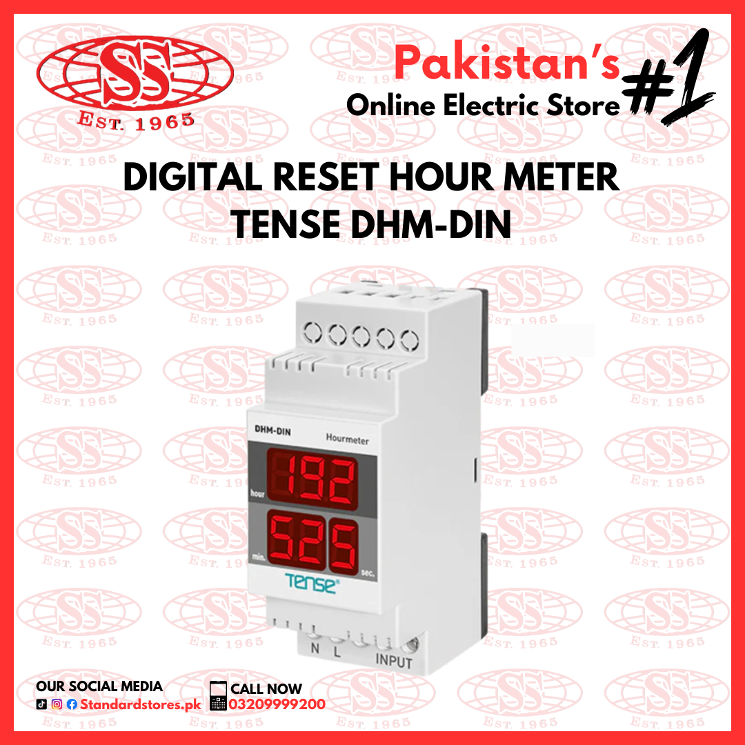 Digital Reset Hour Meter Tense DHM-DIN — Standard Electric Co.