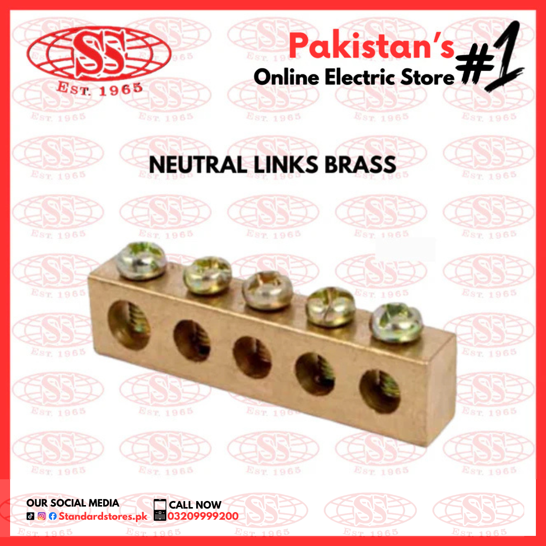Electrical Wire Neutral Links brass tba pics/ specs — Standard Electric Co.