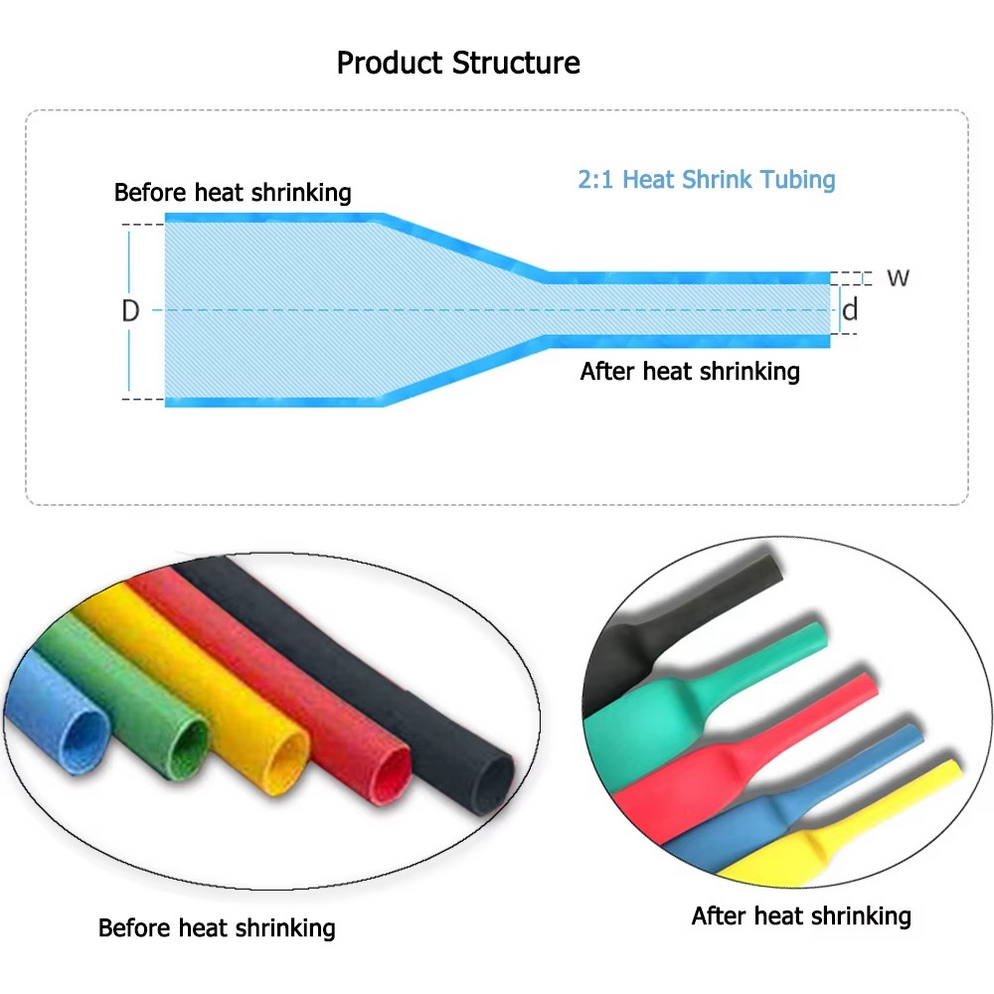 Wire Insulation Heat Shrink Tubes (All Sizes) — Standard Electric Co.