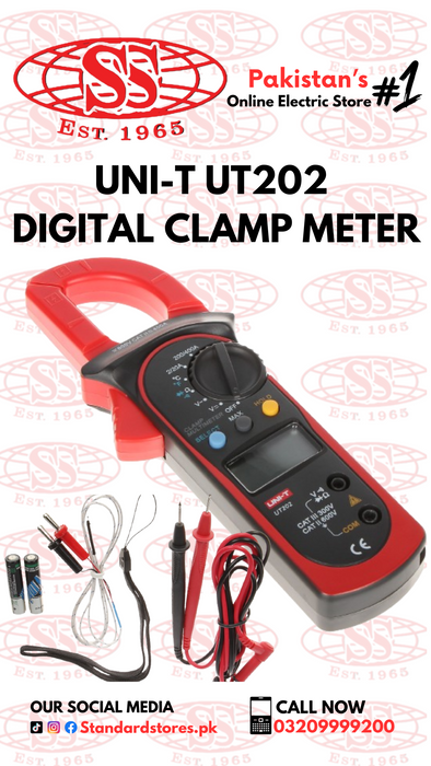 Digital Clamp Meter UNI-T UT202 — Standard Electric Co.